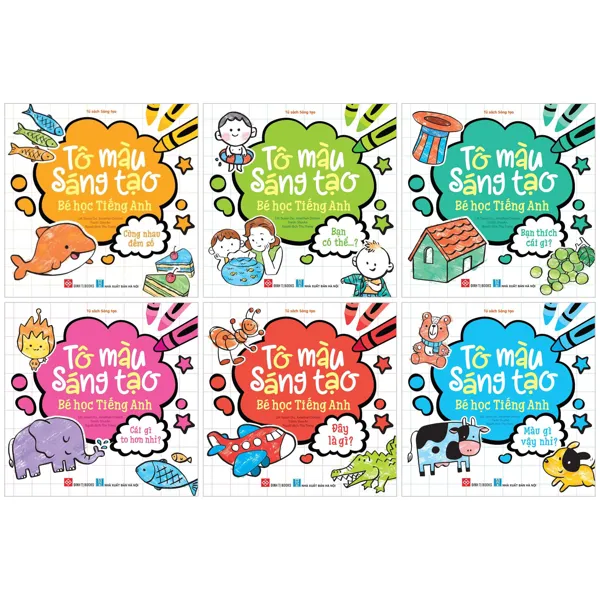 Bộ Sách Tô Màu Sáng Tạo - Bé Học Tiếng Anh (Bộ 6 Cuốn) (2025) - Susan ...
